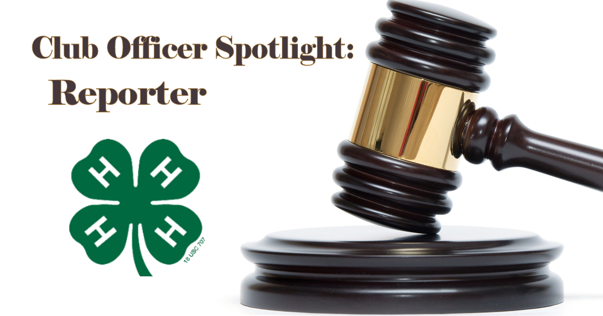 Club Officer Spotlight: Reporter - UF/IFAS Extension Charlotte County