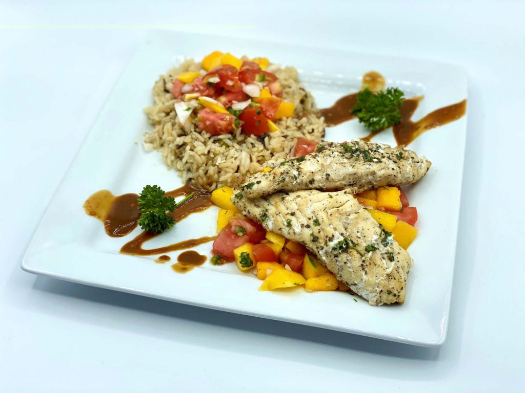 Grilled Red Grouper with Sweet Mango Salsa: Florida Seafood at Your ...