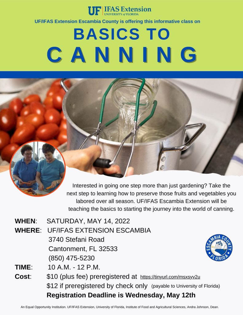 Basics to Canning - UF/IFAS Extension Escambia County