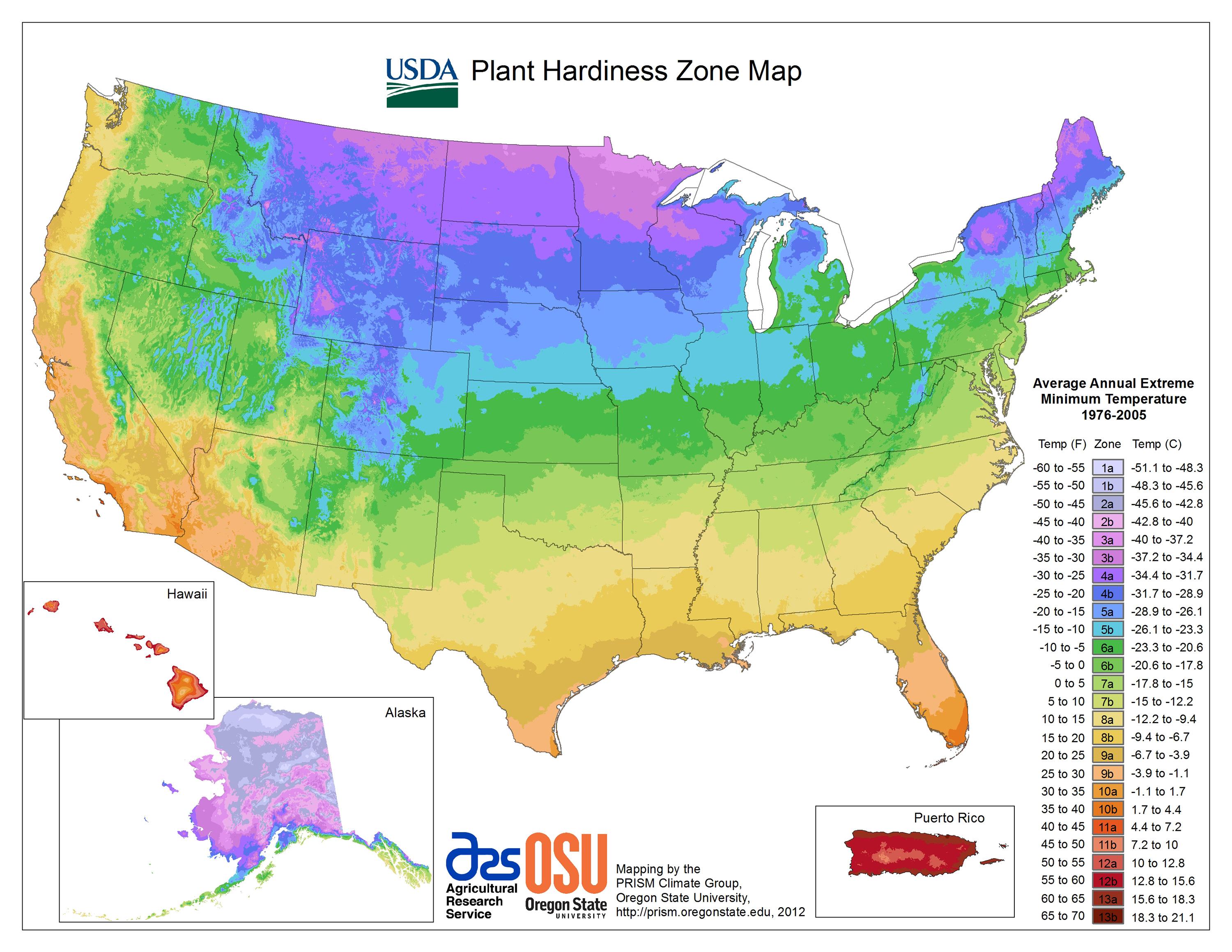 USDA Cold Hardiness Zone Map – UF/IFAS Extension Flagler County