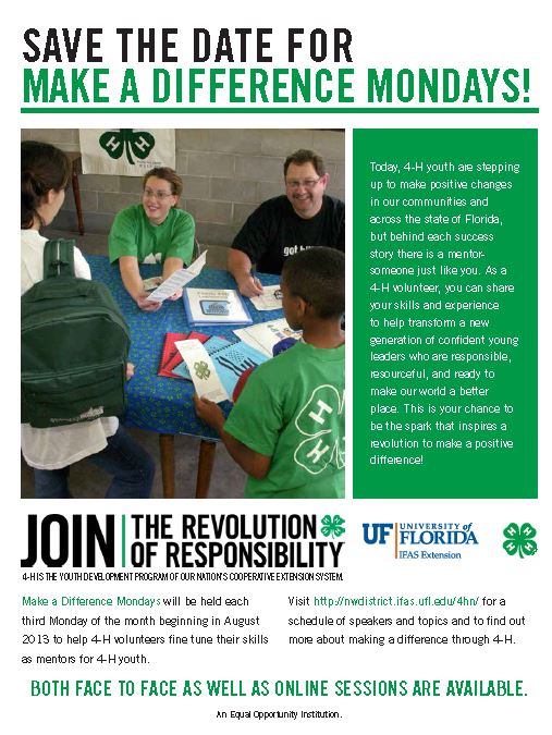 Make A Difference Mondays! - UF/IFAS Extension Holmes County