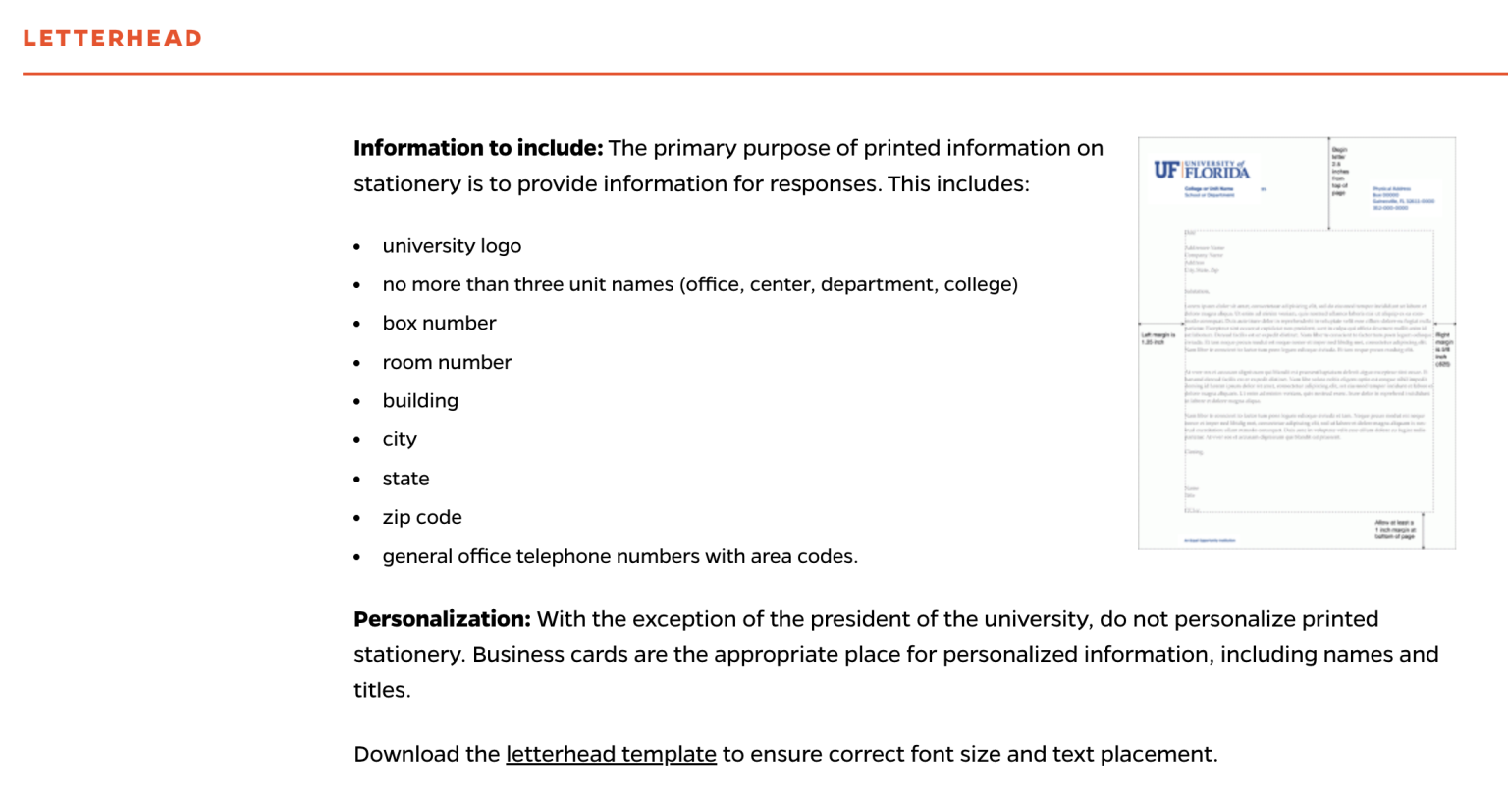 All About UF Letterhead and Envelope - Communications