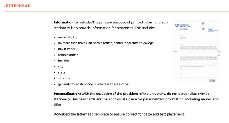 All About UF Letterhead and Envelope - Communications