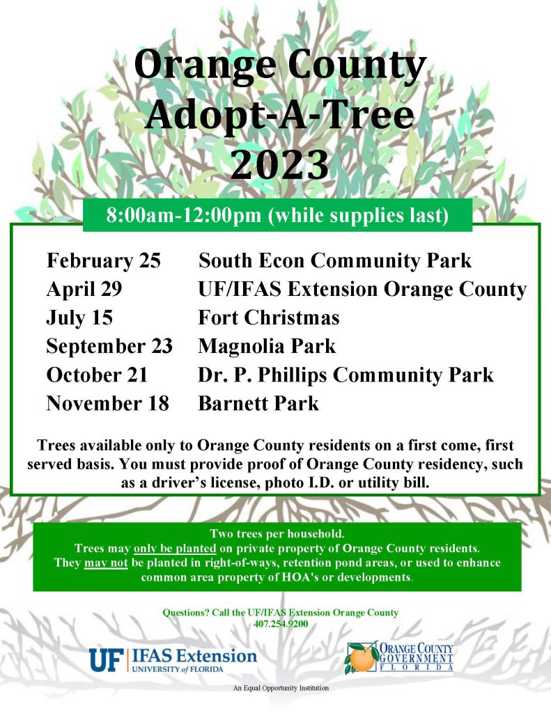 Adopt-a-Tree 2023 - UF/IFAS Extension Orange County