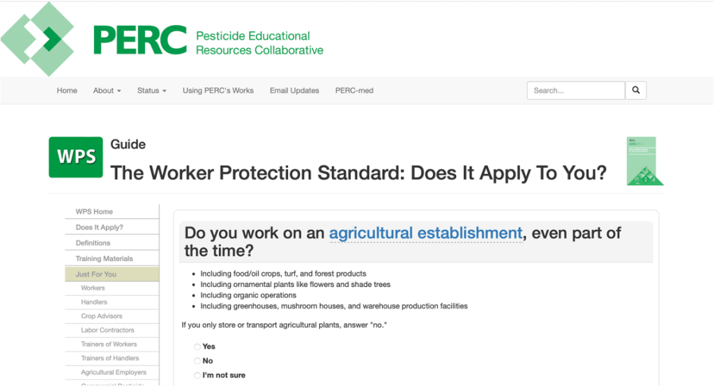 New WPS Compliance Materials - Pesticide Information