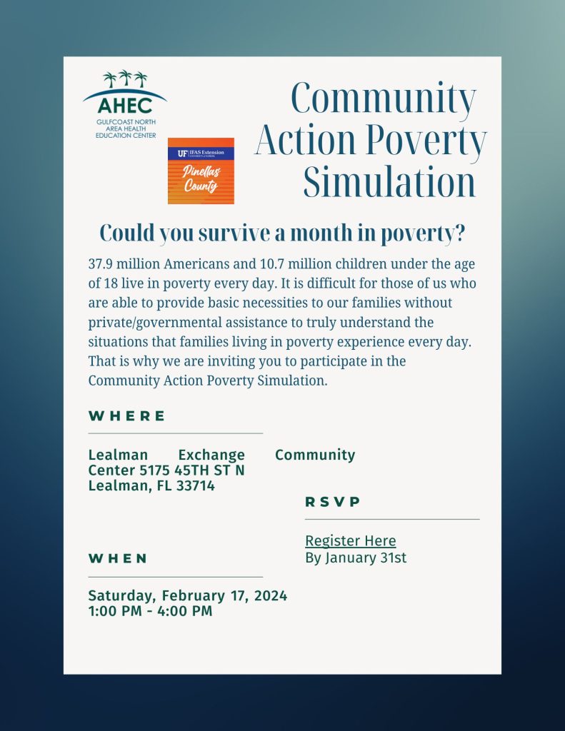 Could you survive a month in poverty? - UF/IFAS Extension Pinellas County